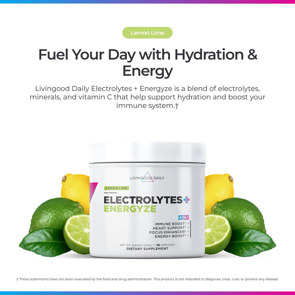 Lemon lime electrolyte powder for energy boost
