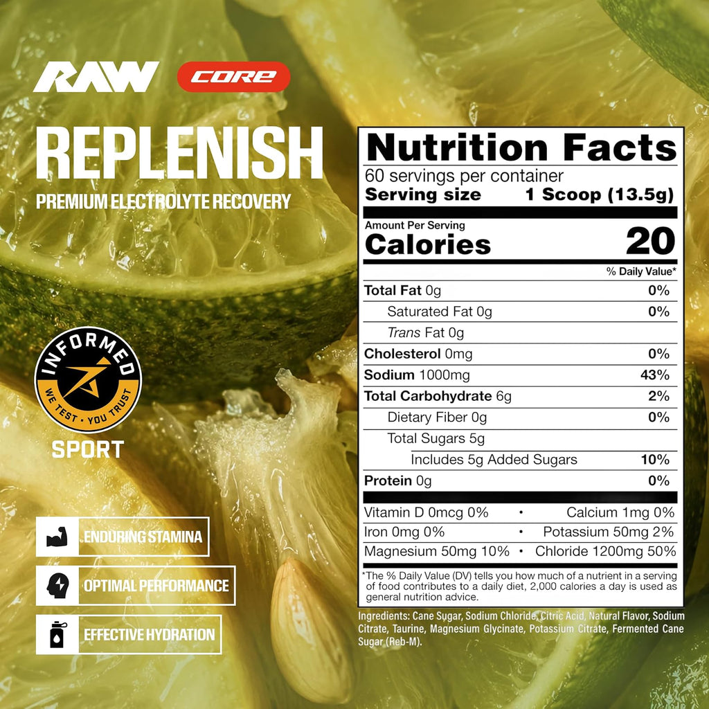 Lemon lime electrolyte powder for recovery