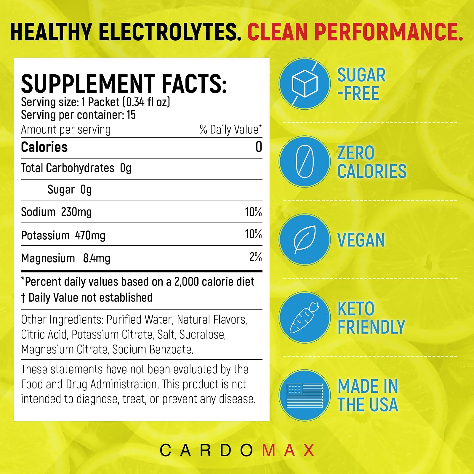 Lemon lime electrolyte tablets for energy