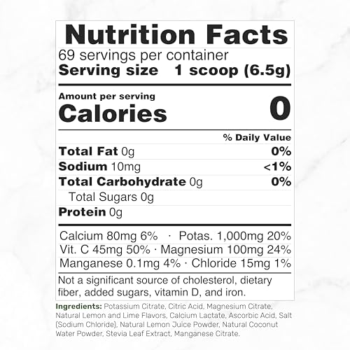 lemon lime electrolytes powder for energy