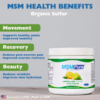 Lemon lime flavored MSM supplement