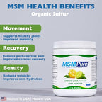 Lemon lime flavored MSM supplement