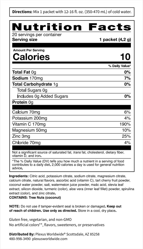 Lemon lime flavour electrolyte drink mix