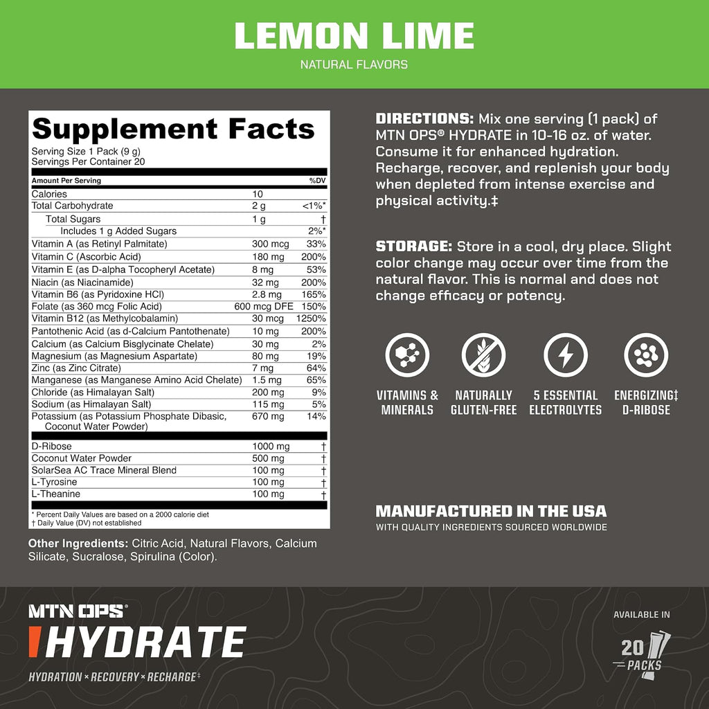lemon lime flavour electrolyte drink mix