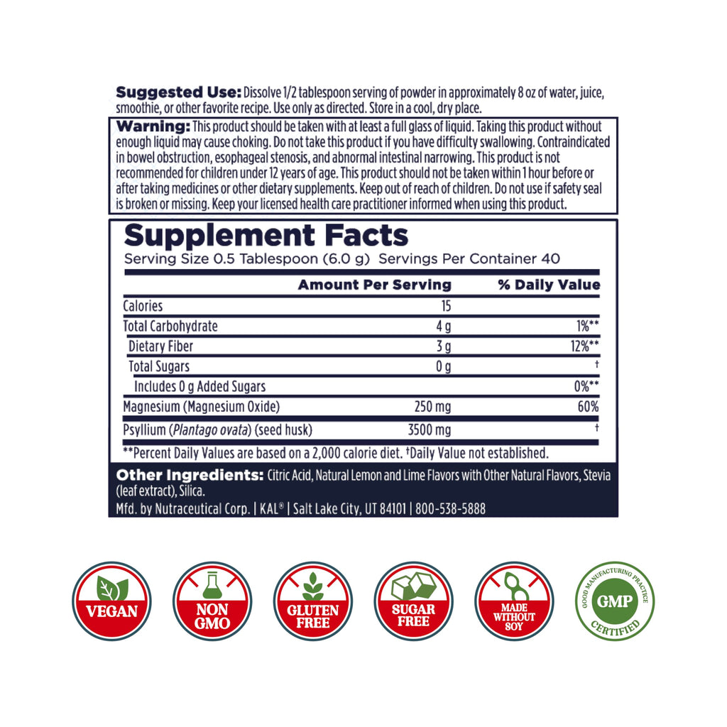 lemon lime magnesium fiber powder