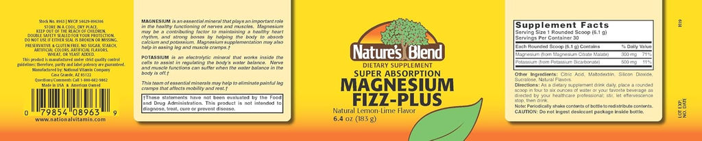 Lemon-lime magnesium fizz for energy boost
