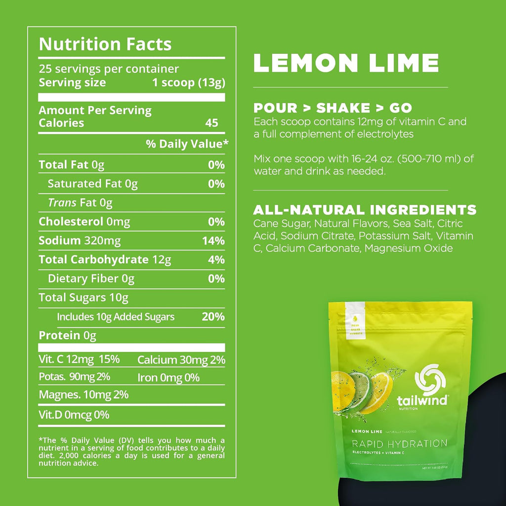 Lemon Lime sports electrolyte powder
