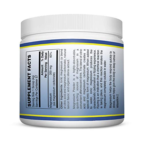 Lemon magnesium powder for hydration support