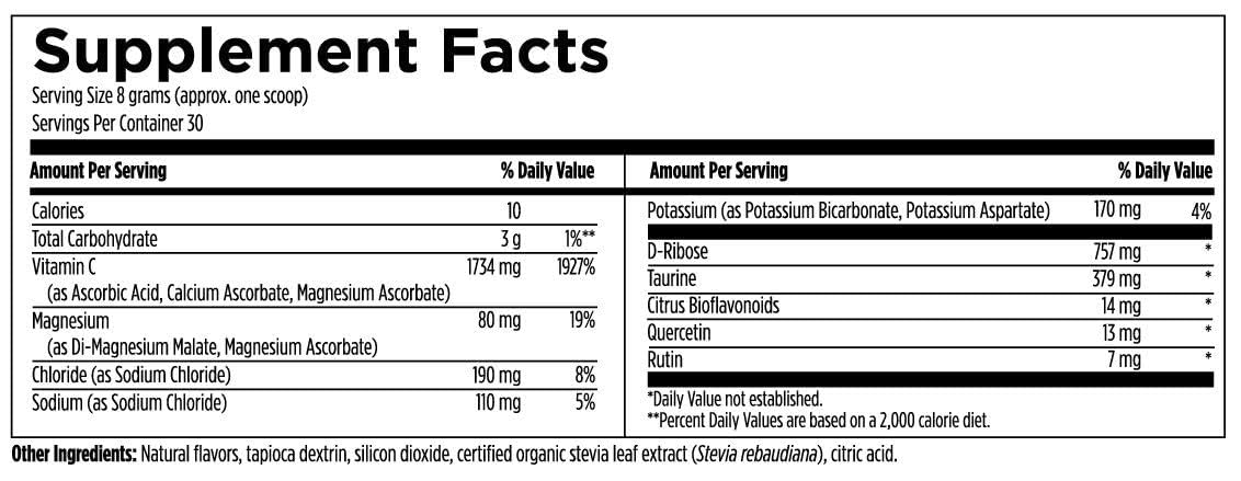 Lemon-orange hydration complex powder