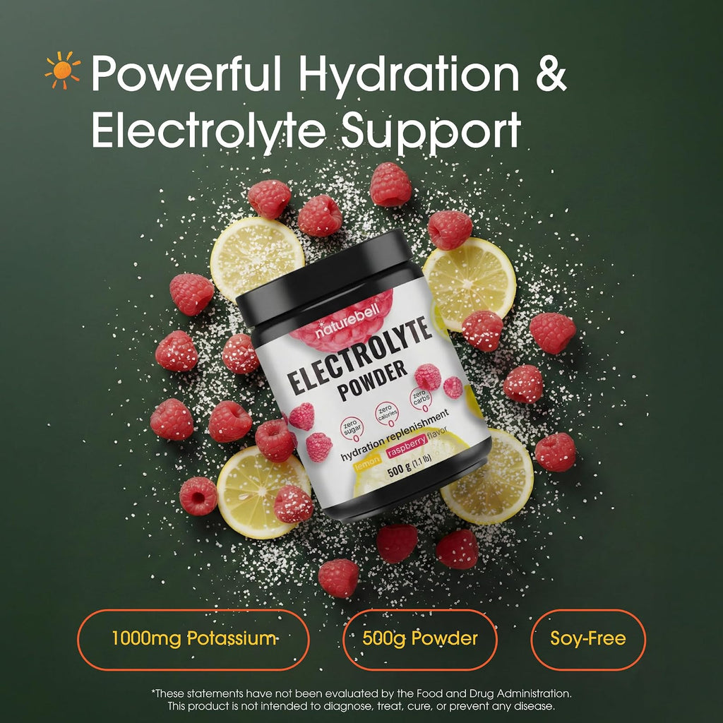 lemon raspberry electrolyte powder for energy