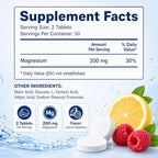 Lemon raspberry flavour magnesium tablets
