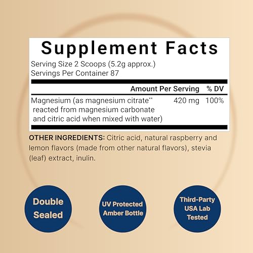 Lemon raspberry magnesium drink mix