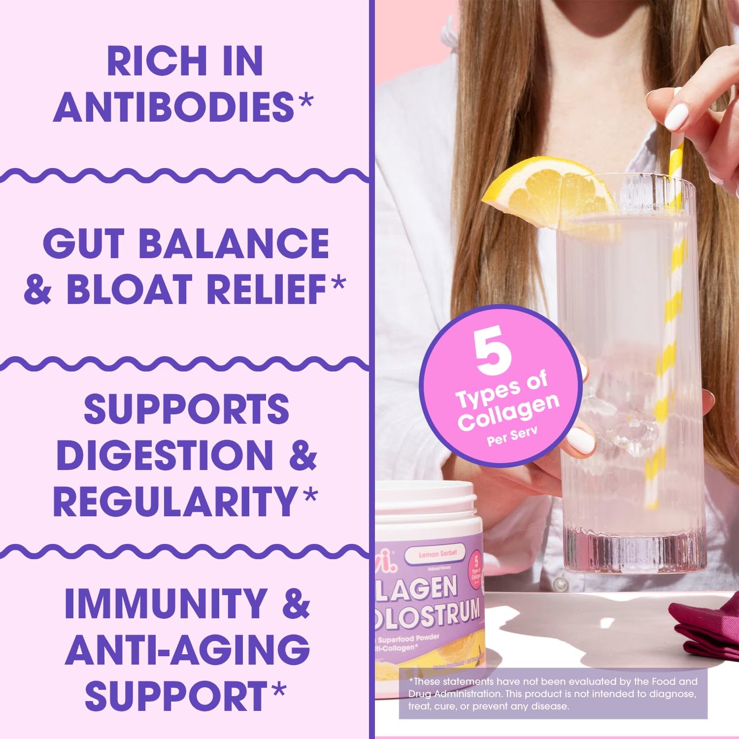 Lemon sorbet collagen supplement