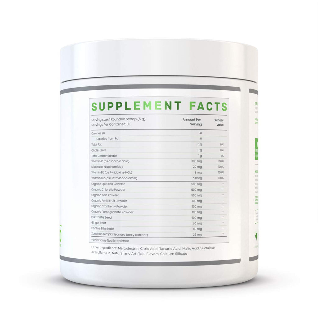 lemon tea flavoured spirulina supplement