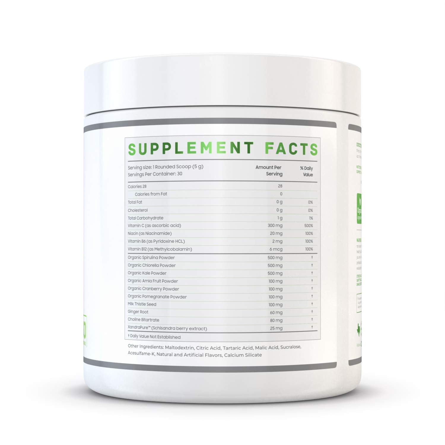 lemon tea flavoured spirulina supplement