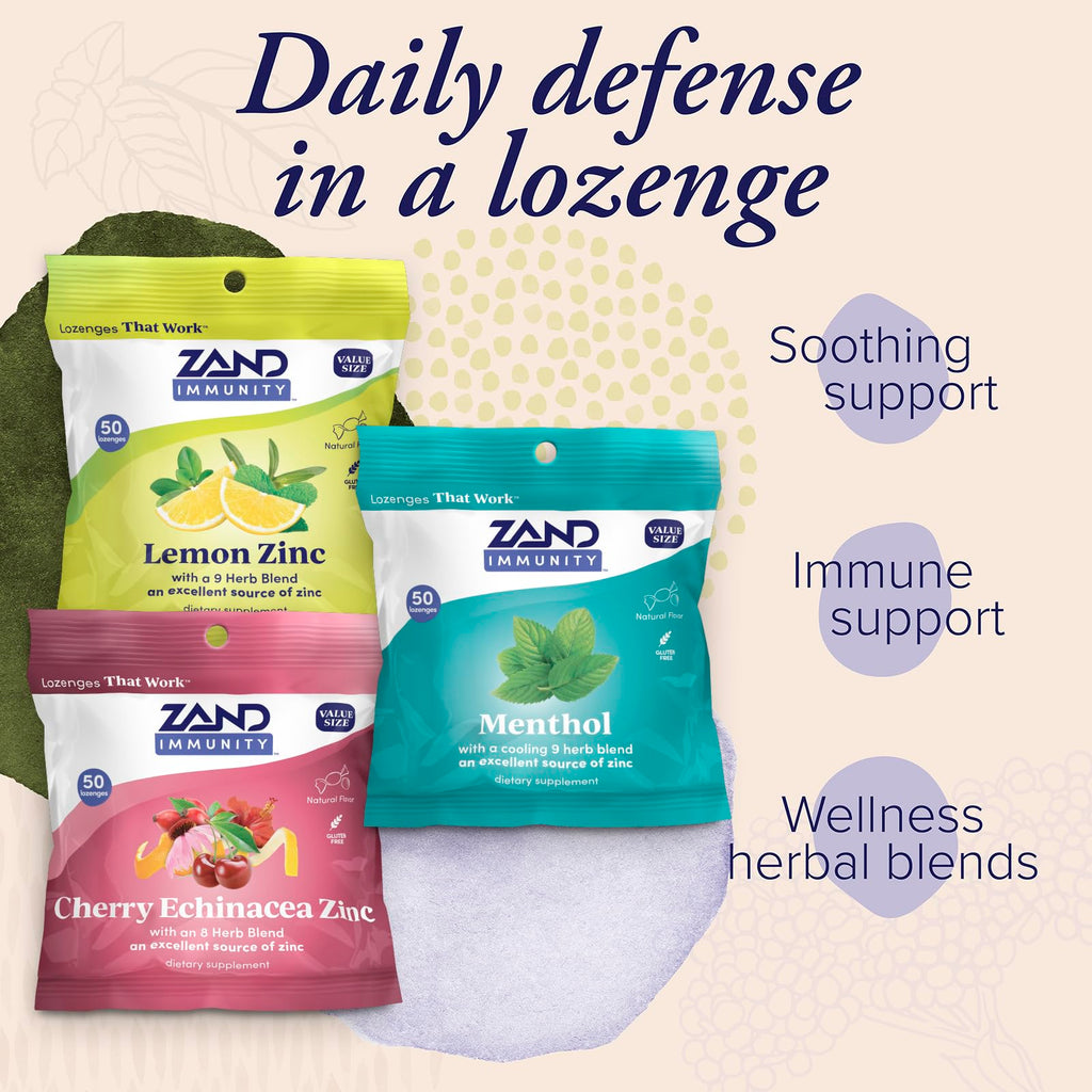 Lemon zinc throat lozenges for relief