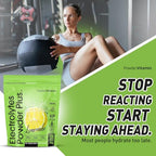 Lemonade flavour electrolyte powder mix