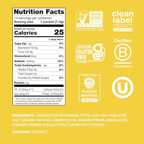 lemonade flavour electrolyte powder packets