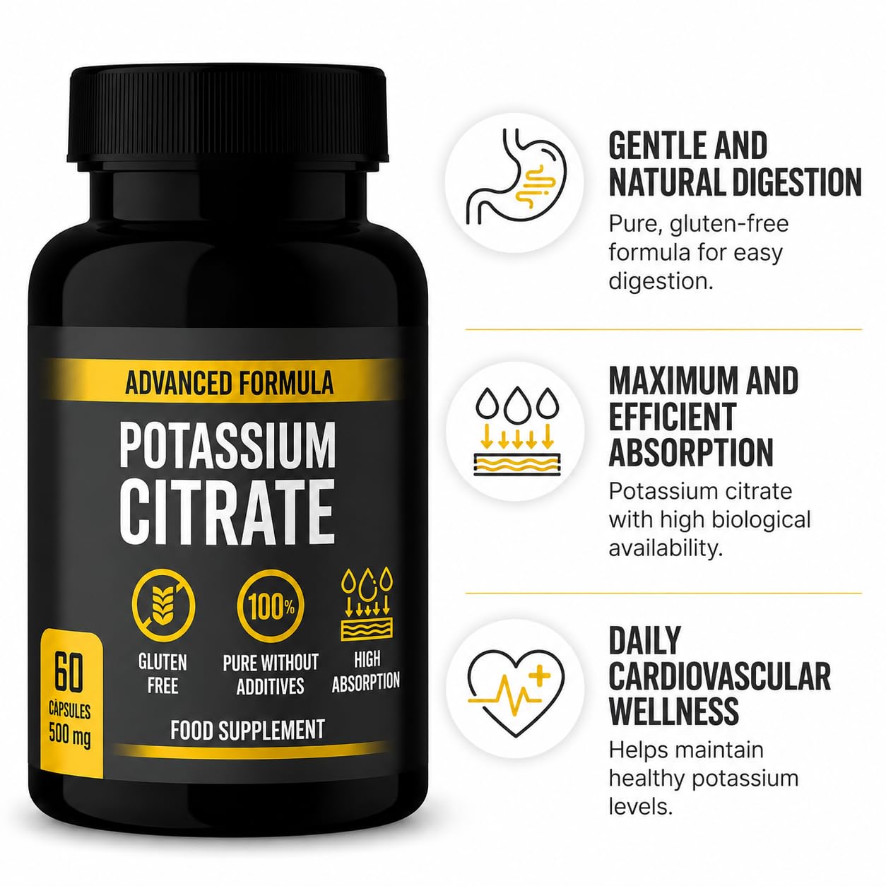 Lenic potassium for daily nutrition