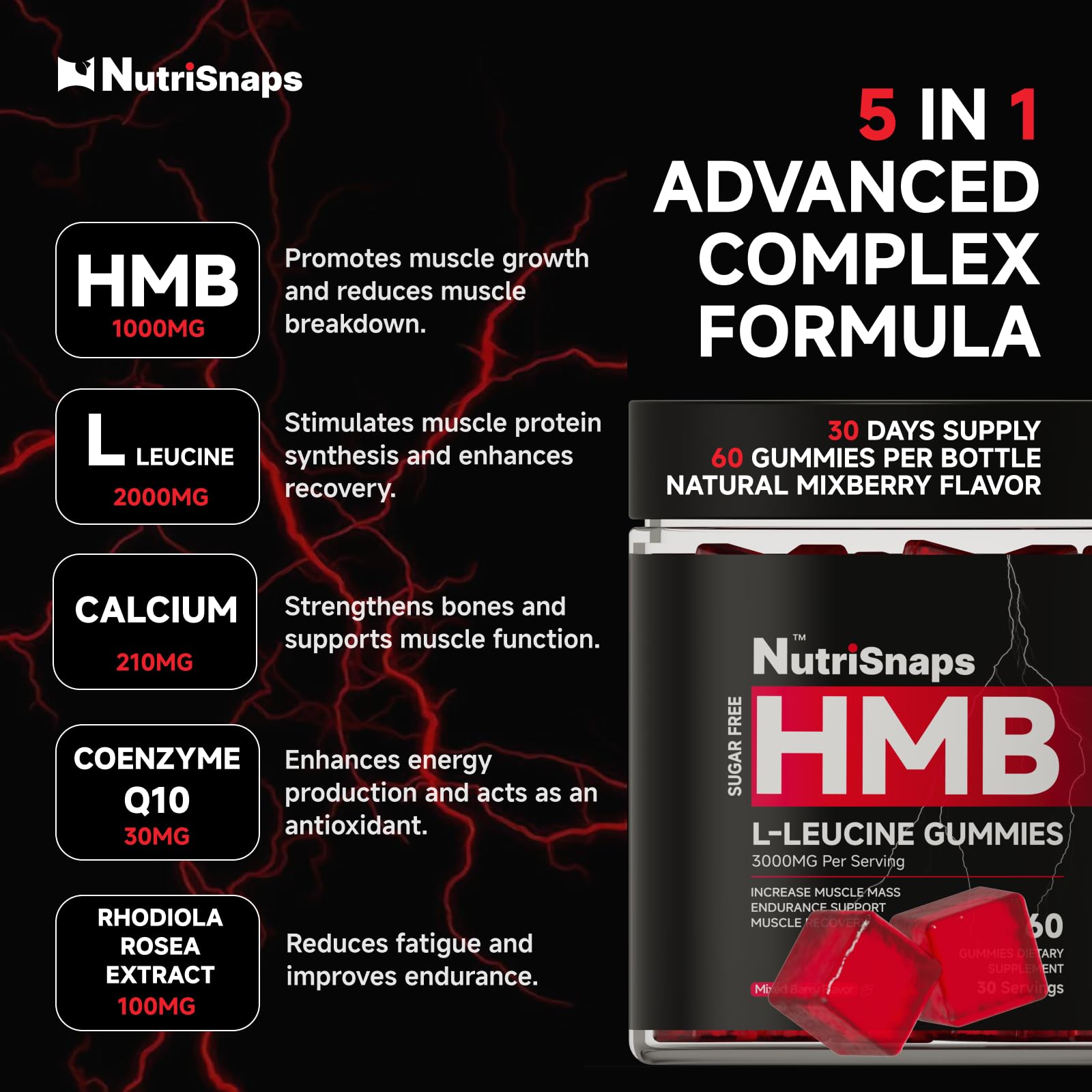 Leucine gummies for enhanced performance