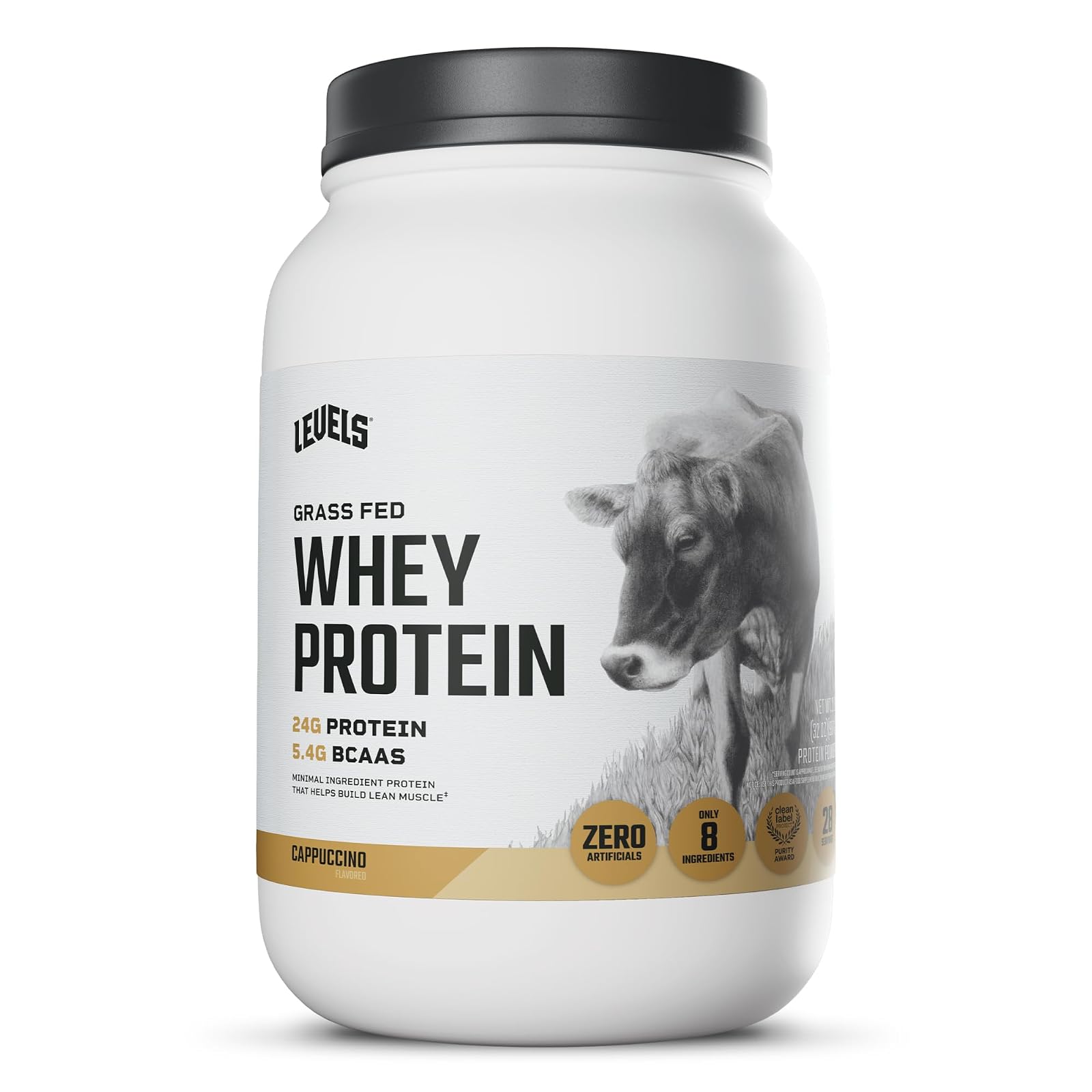 Levels whey protein cappuccino flavour