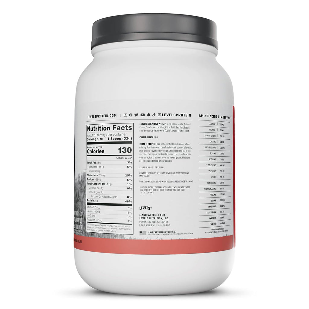 Levels whey protein for daily nutrition