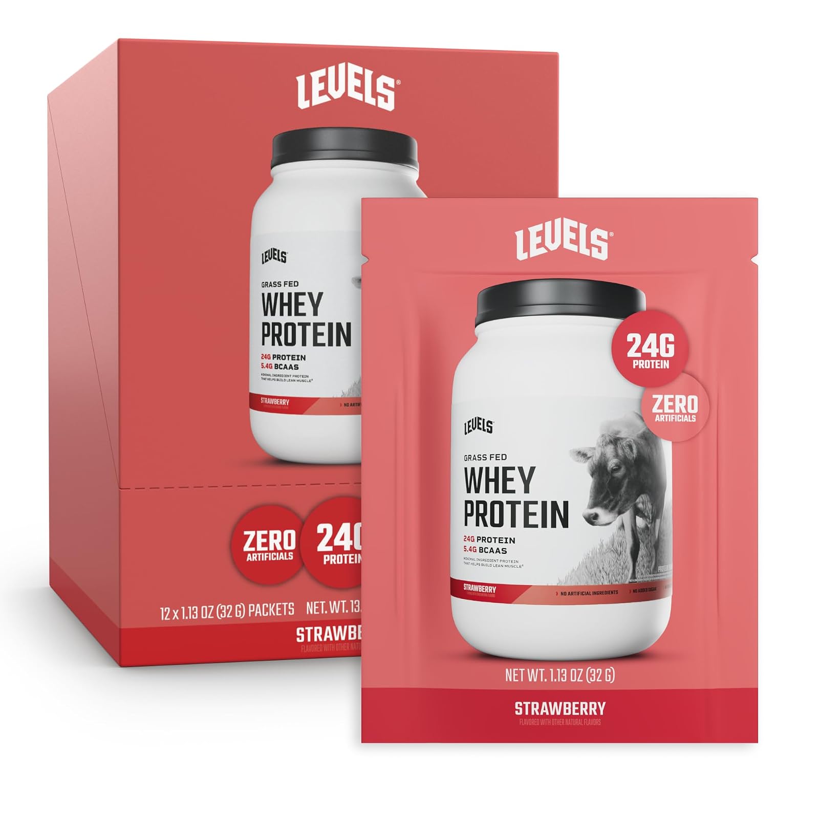 Levels whey protein powder strawberry