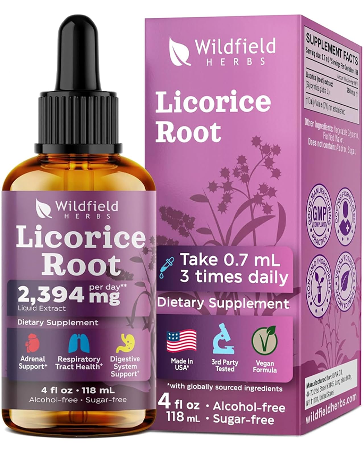 Licorice root extract liquid drops