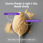 Licorice root powder for flavouring desserts