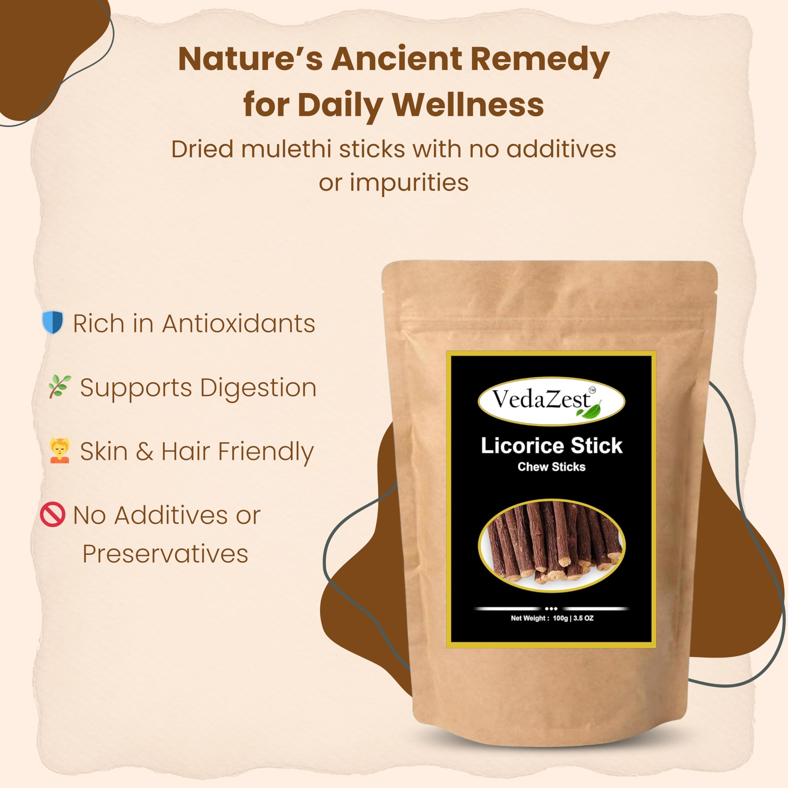 licorice root sticks for soothing tea