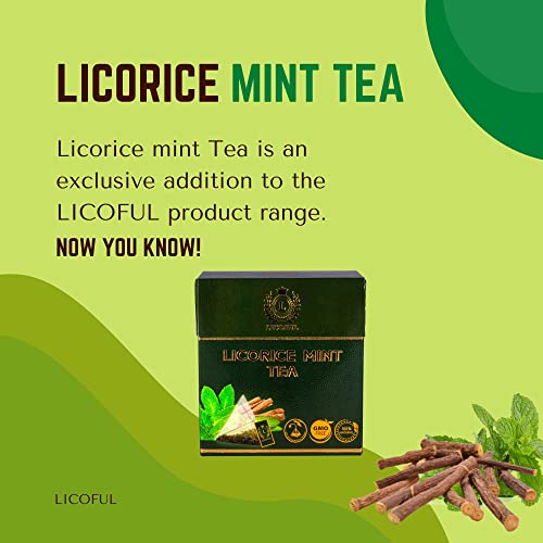 Licorice root tea with mint infusion