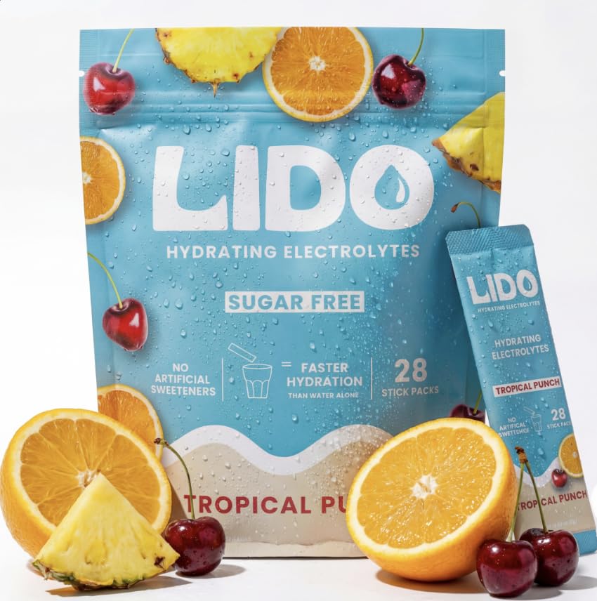 LIDO Tropical Punch electrolyte powder packets