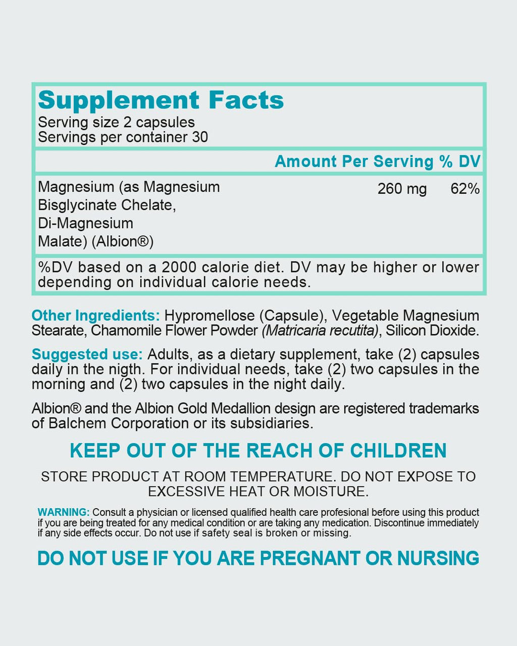 life brand magnesium complex for relaxation