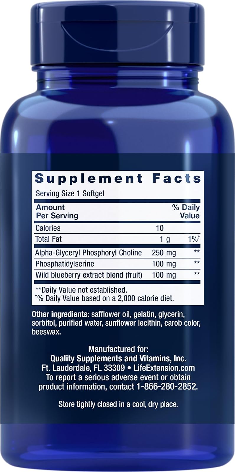 Life Extension cognitive health supplement