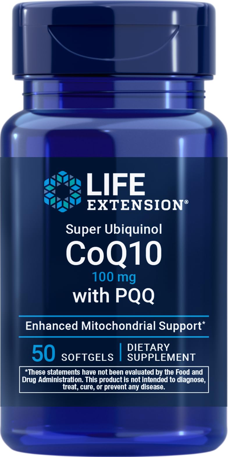Life Extension CoQ10 softgels for energy