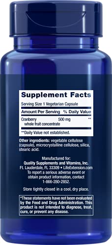 Life Extension Cran-Max capsules benefits