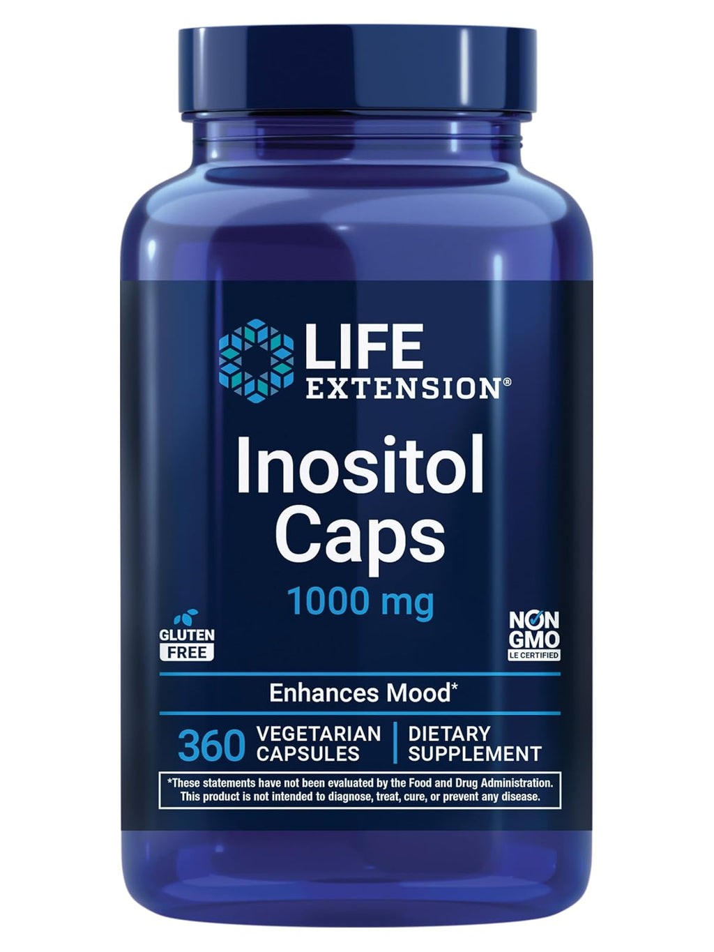 Life Extension Inositol 1000 mg capsules
