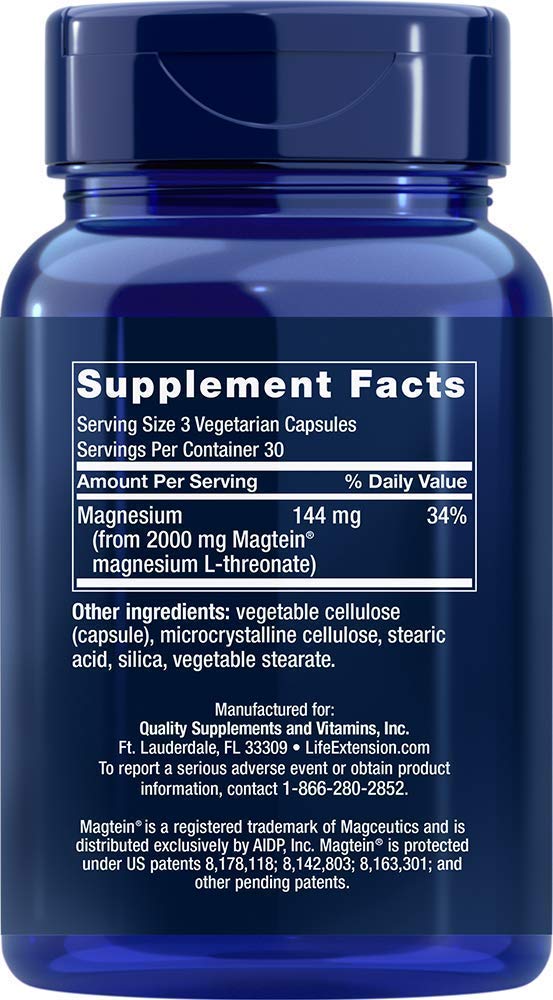 Life Extension magnesium capsules benefits