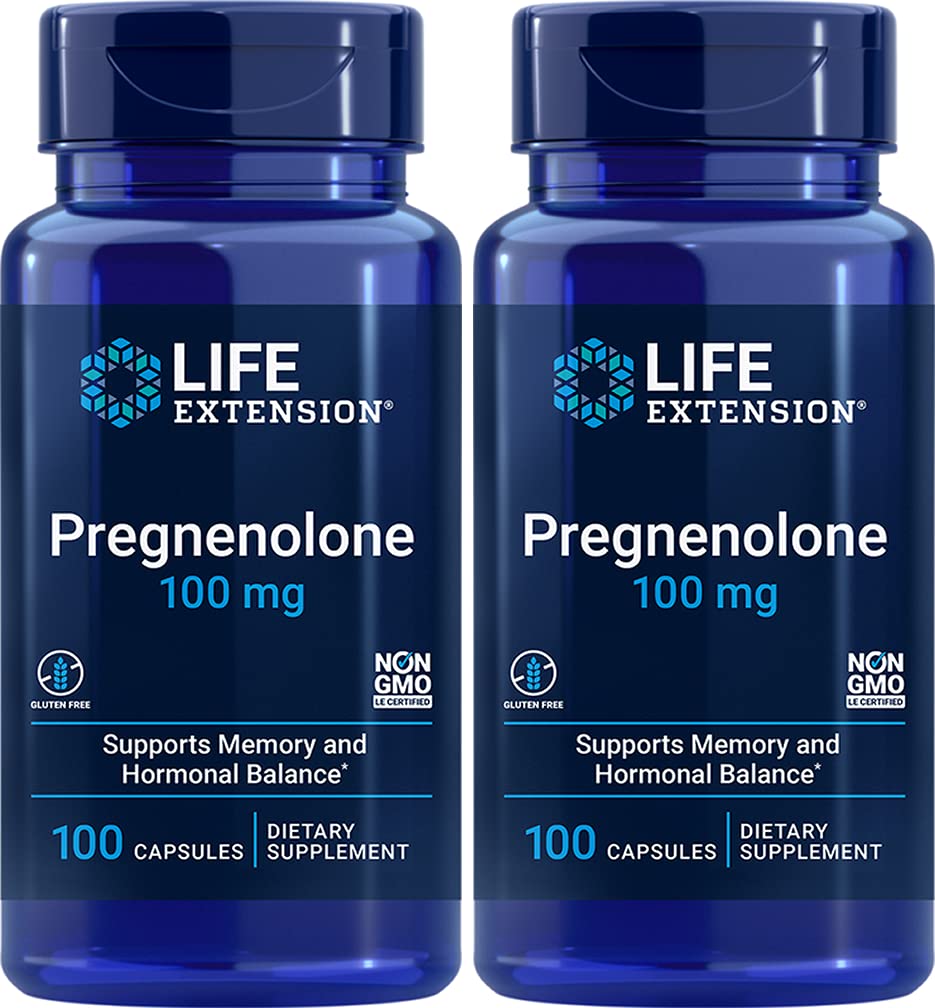Life Extension Pregnenolone capsules for wellness