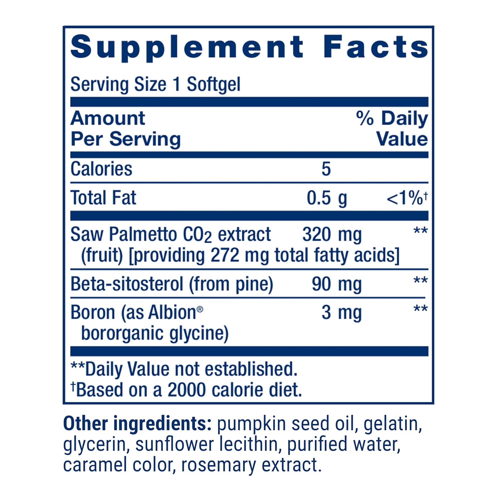 Life Extension saw palmetto benefits