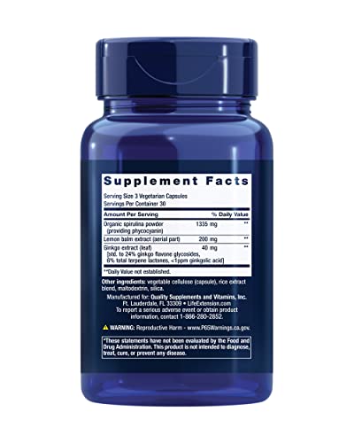 Life Extension spirulina with ginkgo biloba