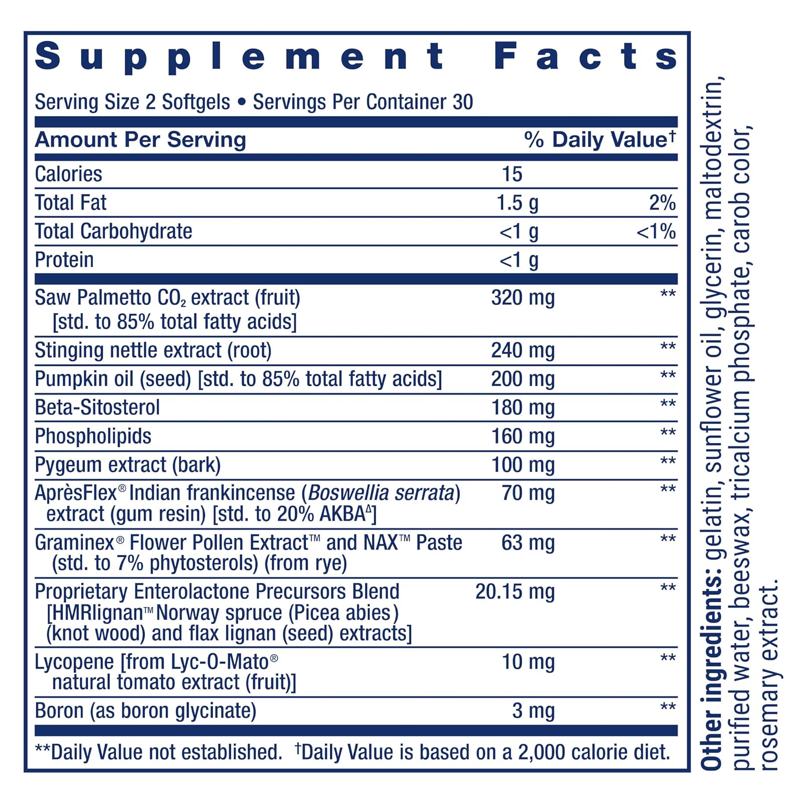 Life Extension Ultra Prostate Formula benefits