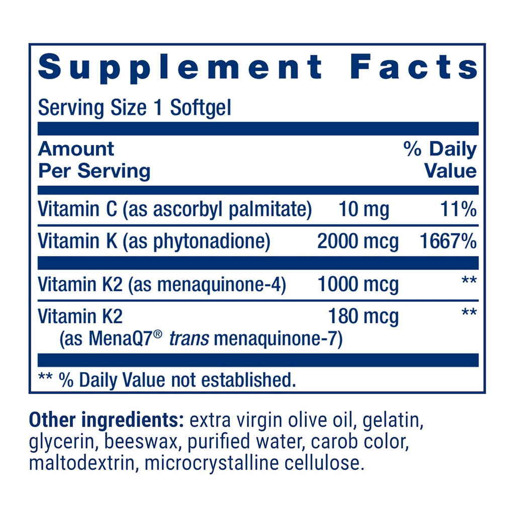 Life Extension vitamin K2 MK7