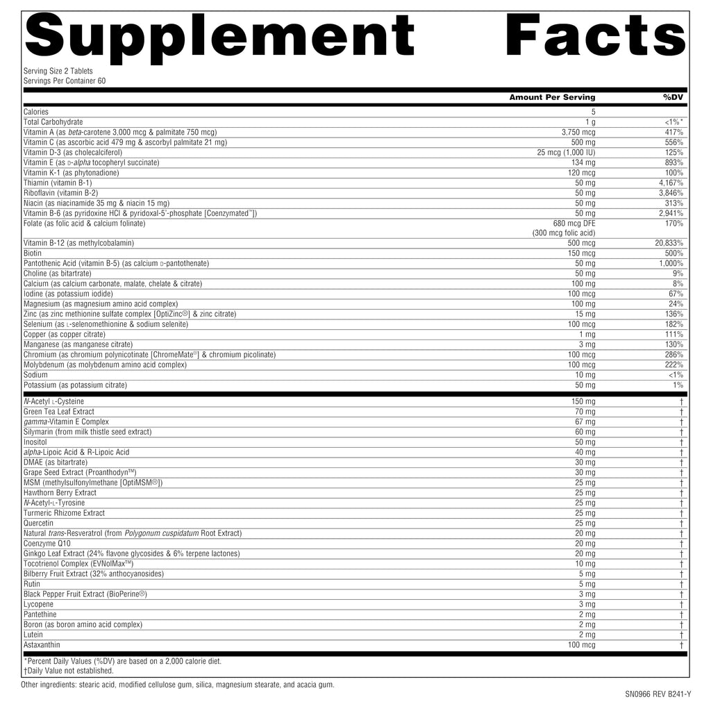 Life Force Multiple tablets for optimal health