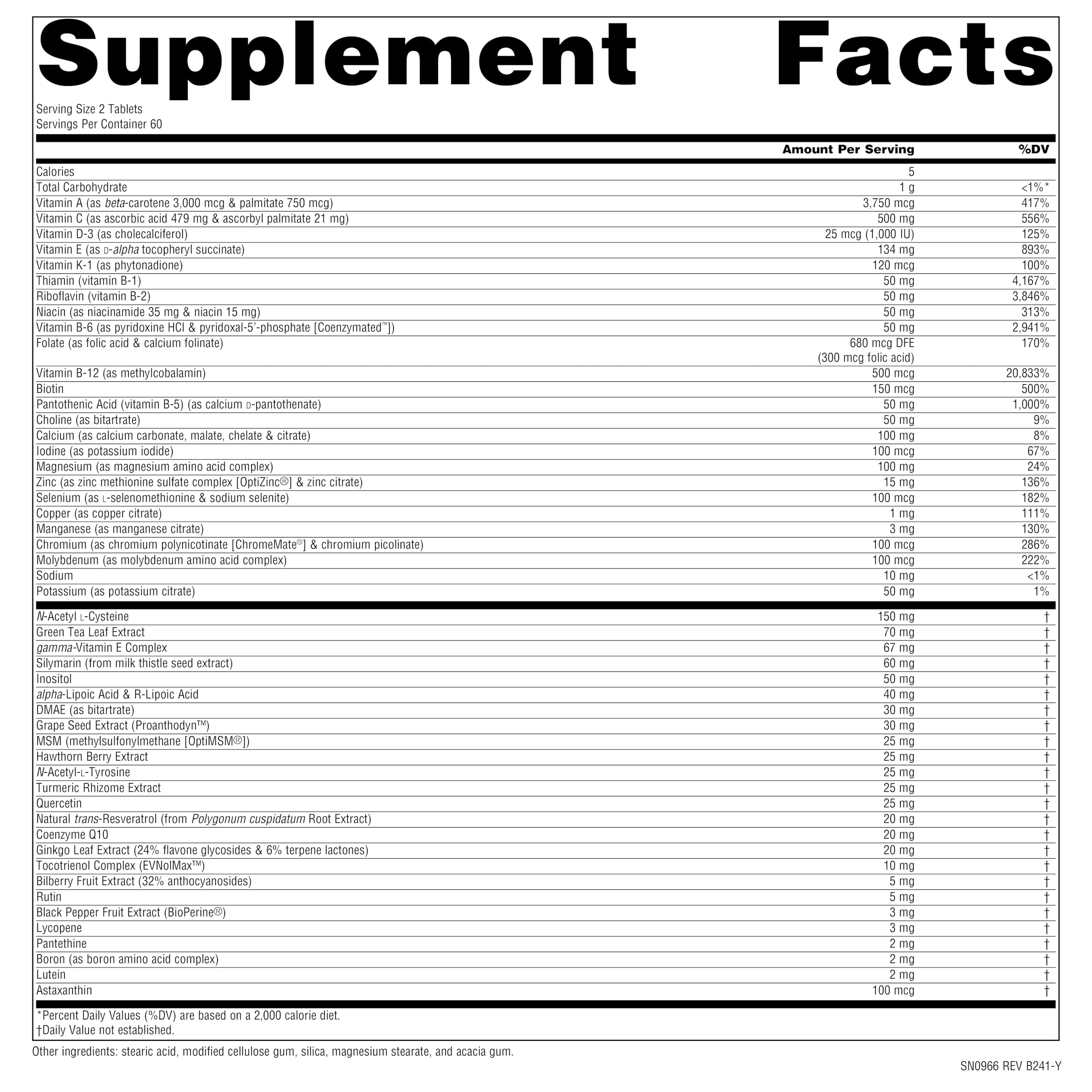 Life Force Multiple tablets for optimal health