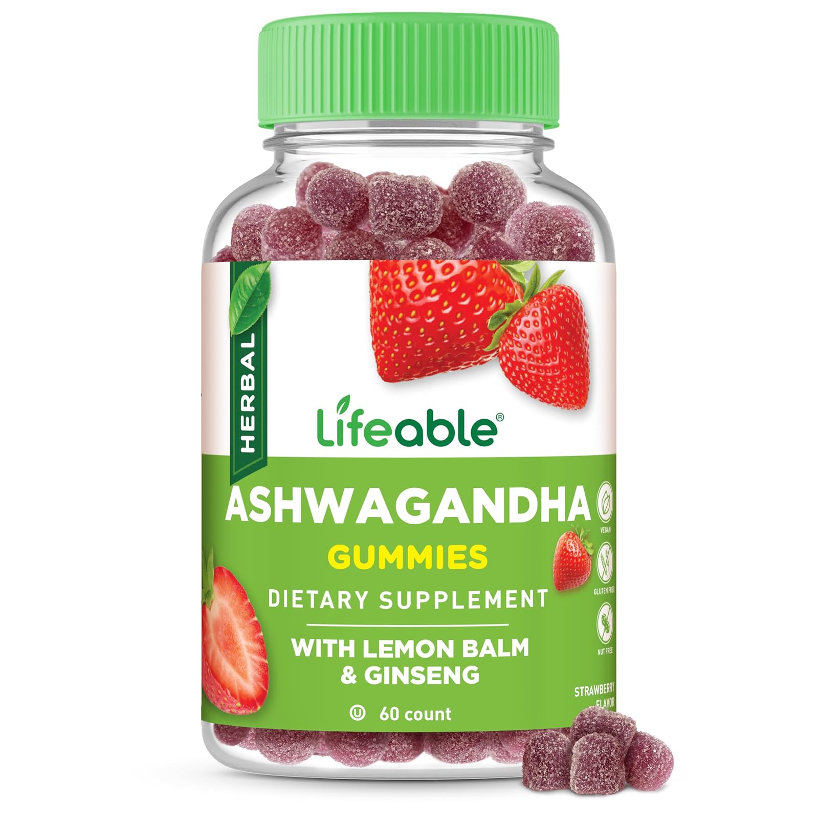 Lifeable Ashwagandha gummies for stress relief