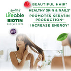 Lifeable biotin gummies for skin health