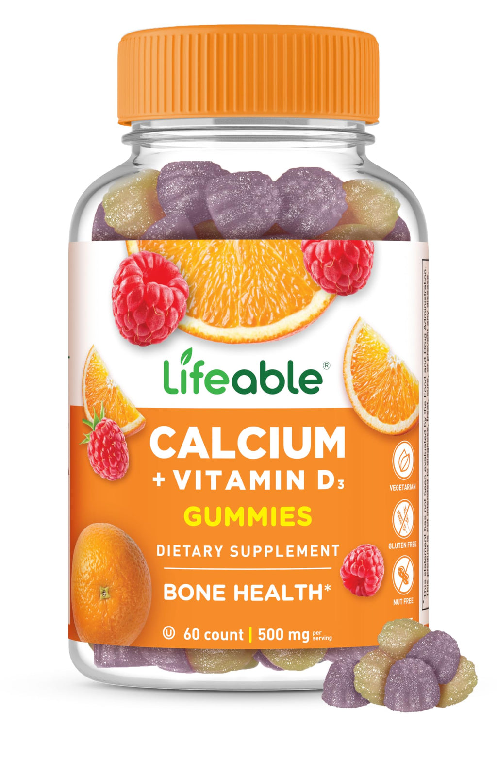 Lifeable calcium gummies for strong bones