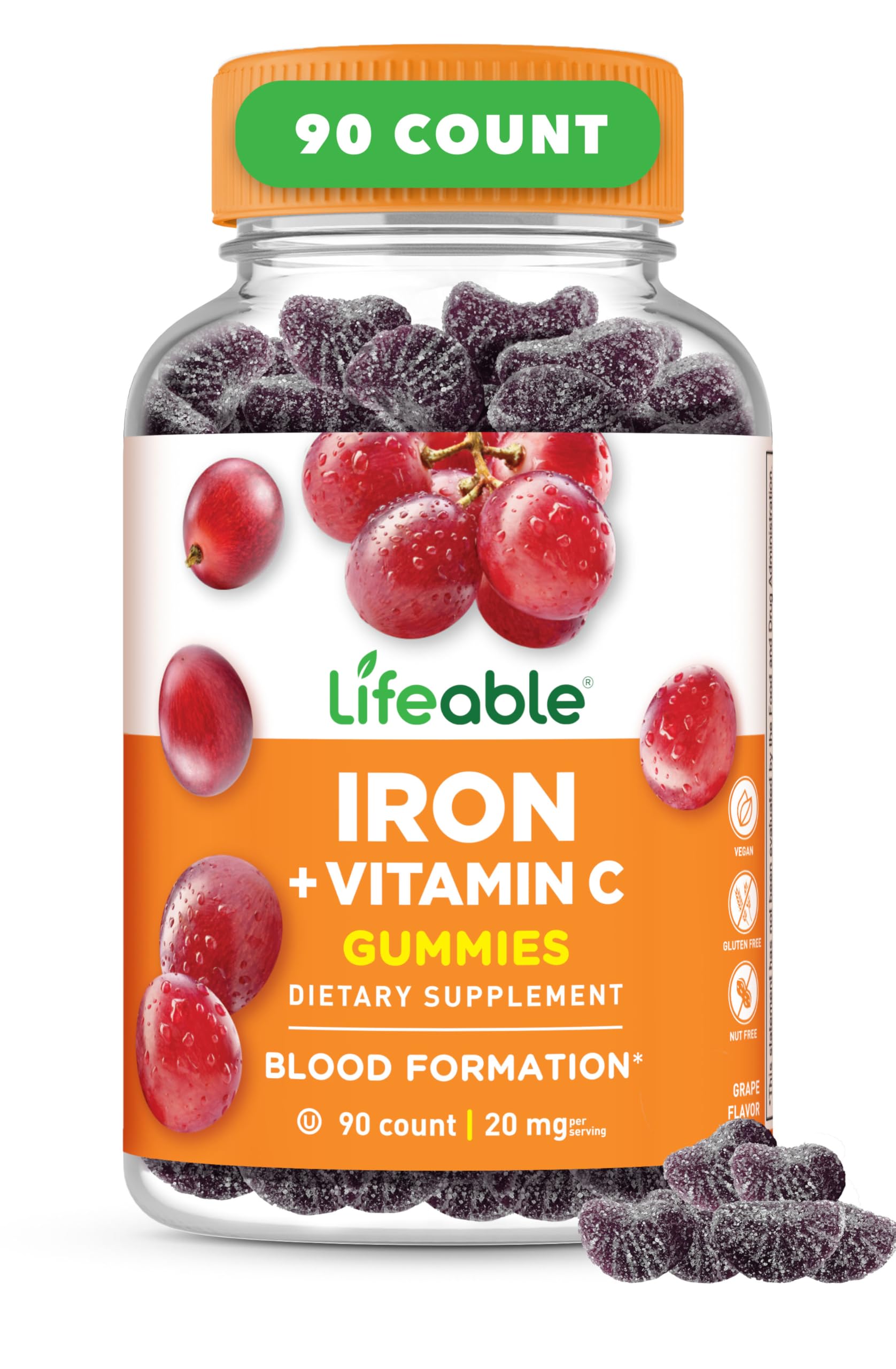 Lifeable iron gummies for energy