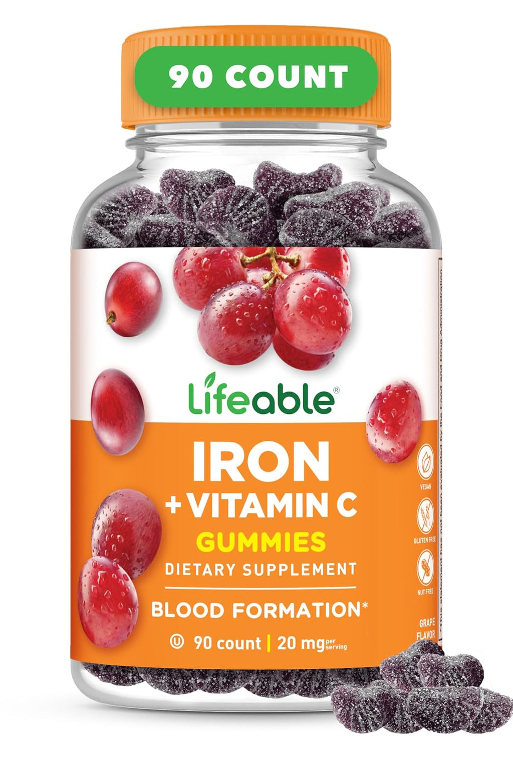 Lifeable iron gummies for women